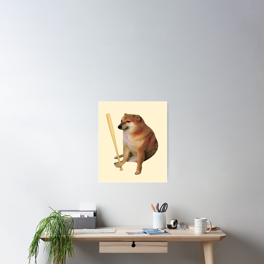 Póster «Cheems Doge Bat» de DonatasSab | Redbubble