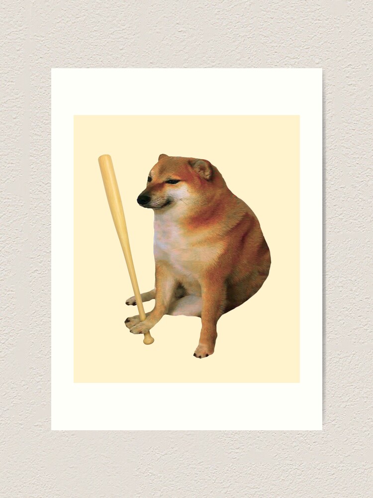 "Cheems Doge Bat" Art Print for Sale by DonatasSab | Redbubble