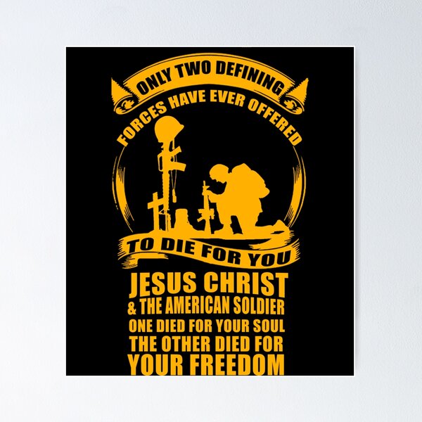 "Military Veteran Soldier Jesus Christ Two Defining Forces Sticker ...