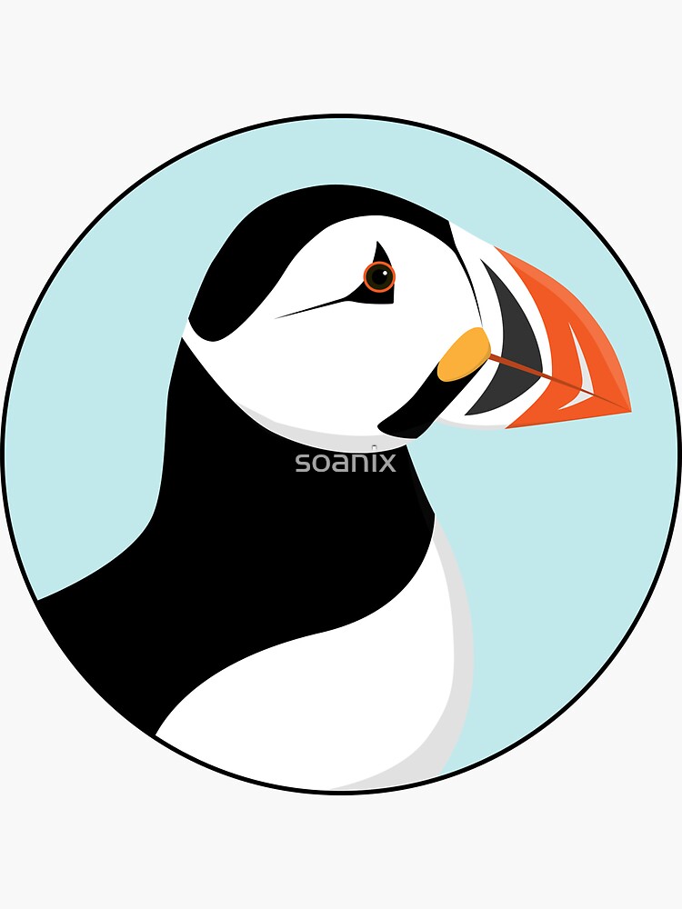 "Puffin" Sticker for Sale by soanix | Redbubble