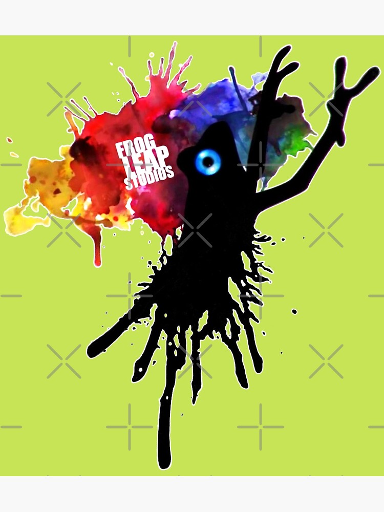 "FROG LEAP STUDIOS Leo Moracciholi fan art YouTube intro rainbow splatter" Poster for Sale by ...