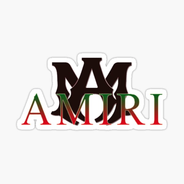"Amiri Text and Logo" Sticker for Sale by DeeShoping | Redbubble