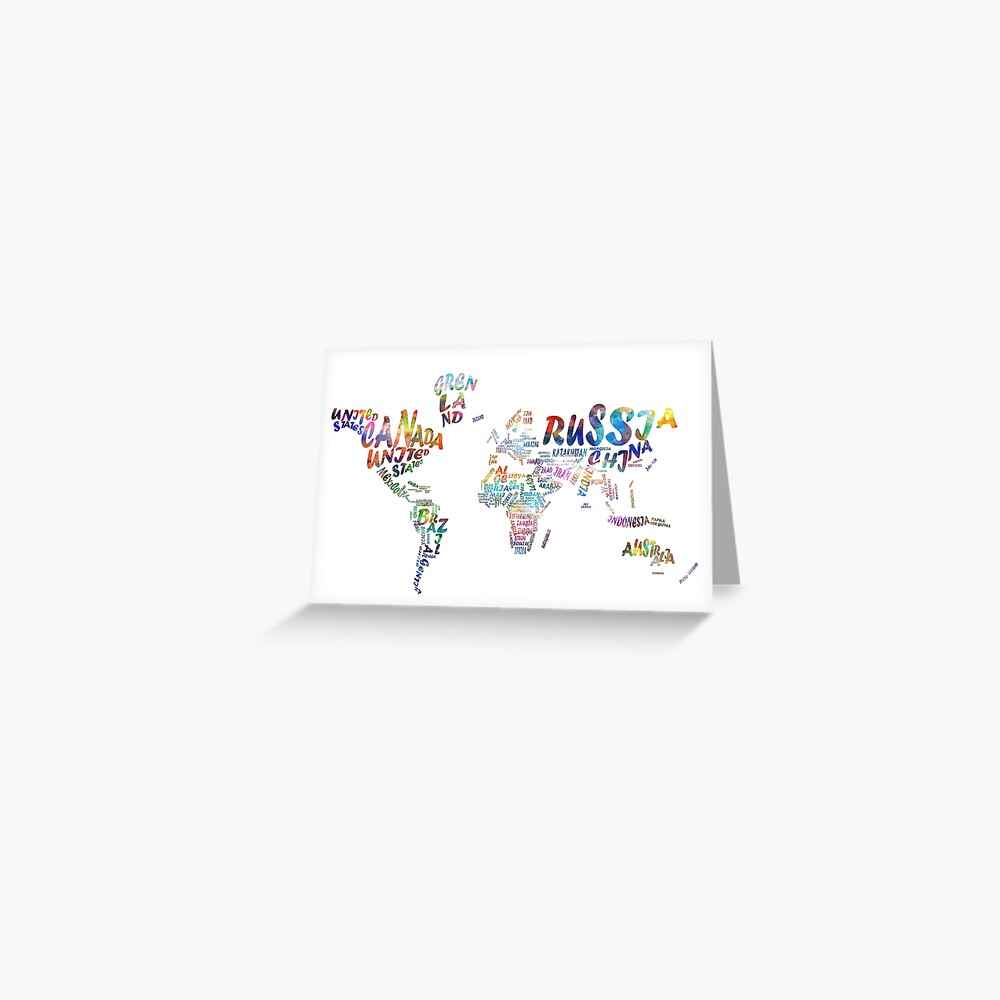 "world map" Greeting Card by BekimART | Redbubble