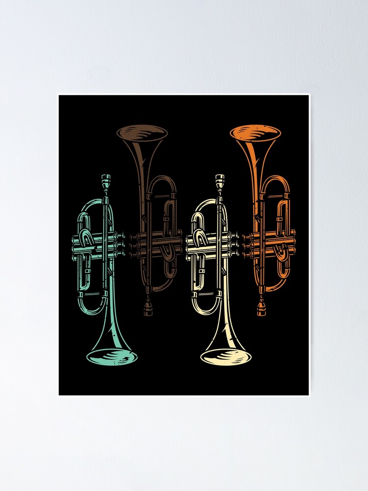 "Trumpet Trumpeter Gift Retro Trumpet Player Musician" Poster for Sale ...