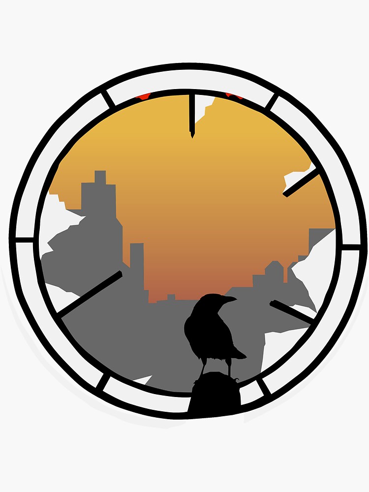 "The Crow (window)" Sticker for Sale by thebailey | Redbubble