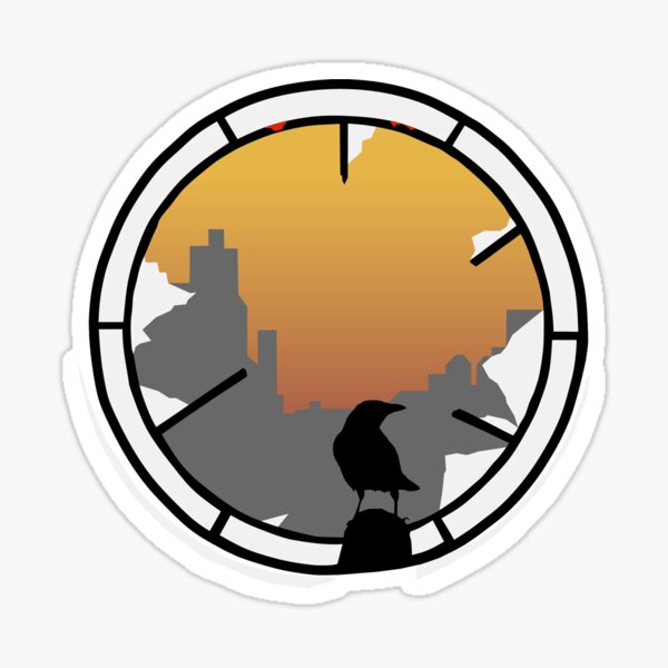 "The Crow (window)" Sticker for Sale by thebailey | Redbubble