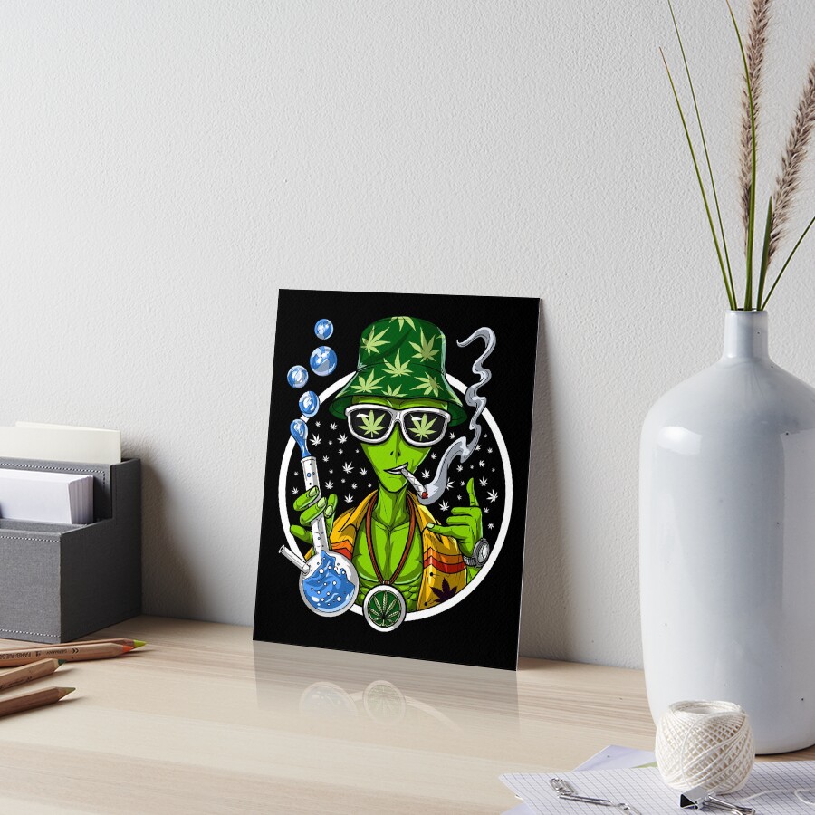 "Weed Alien Stoner" Art Board Print for Sale by underheaven | Redbubble