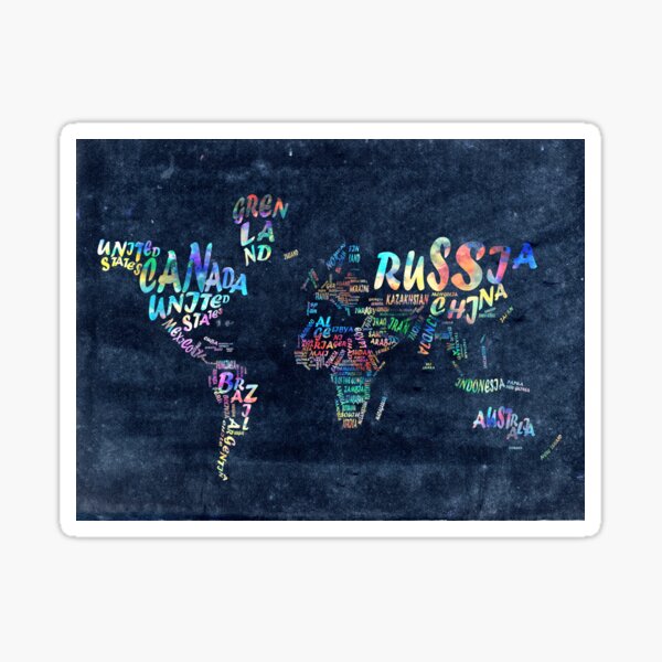 "world map" Sticker by BekimART | Redbubble