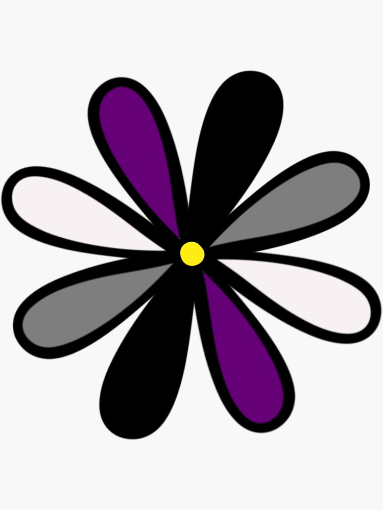 Asexual Pride Flag Flower Sticker For Sale By Kissywara Redbubble