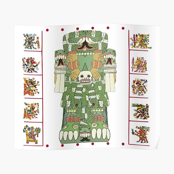"Coatlicue - Aztec Mother of Gods Fertility Goddess" Poster for Sale by ...