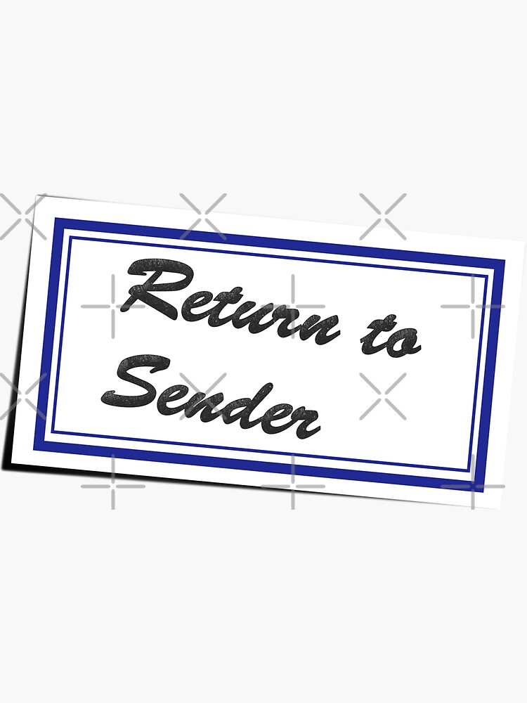 "Return to Sender" Sticker for Sale by celeste-vs | Redbubble