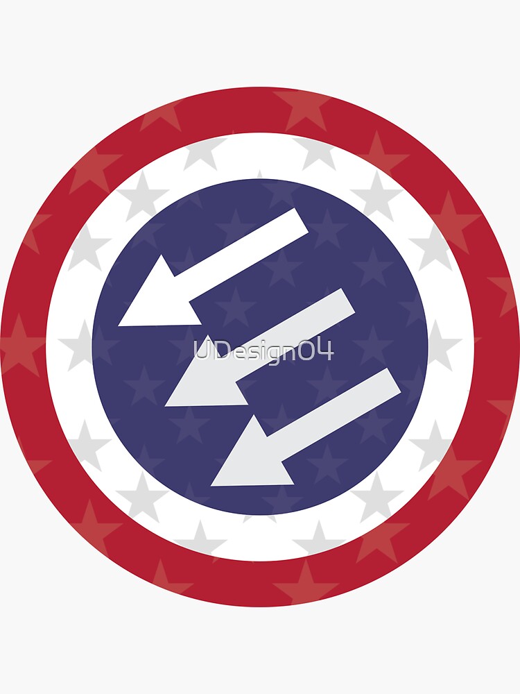 "American Iron Front (U.S.)" Sticker for Sale by UDesign04 | Redbubble