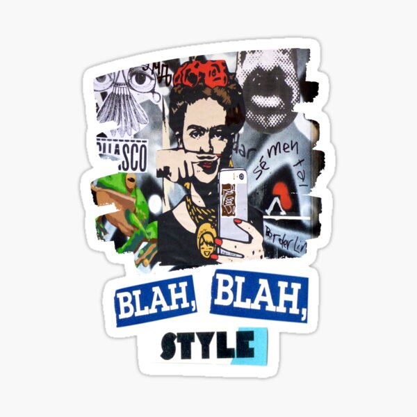 "Blah blah retro urban poster style" Sticker for Sale by AEROSPACE-IND ...