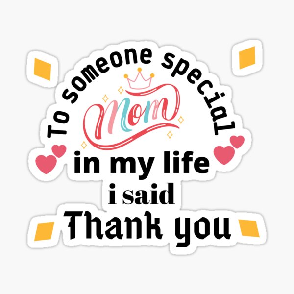 "Thank you mum" Sticker for Sale by musty01 | Redbubble