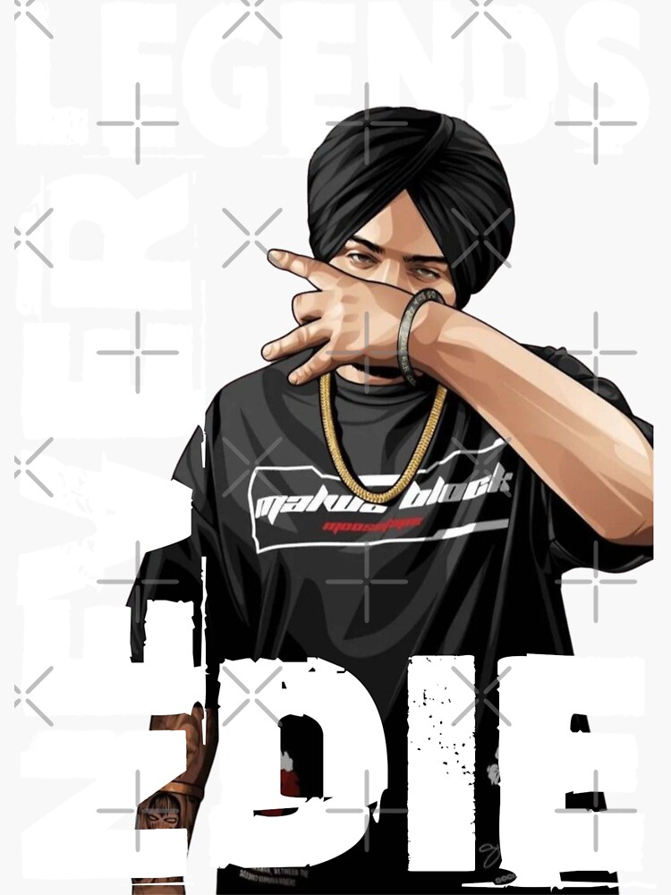 "Sidhu Moose wala " Sticker for Sale by vpaints | Redbubble