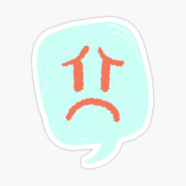 "sad face" Sticker for Sale by Mosta-ArtShop | Redbubble