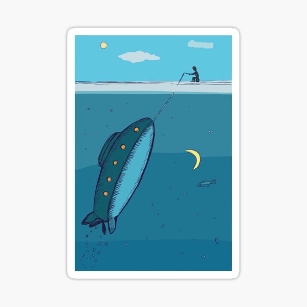 "UNDERWATER FISHING" Sticker for Sale by BE-FOCUS | Redbubble