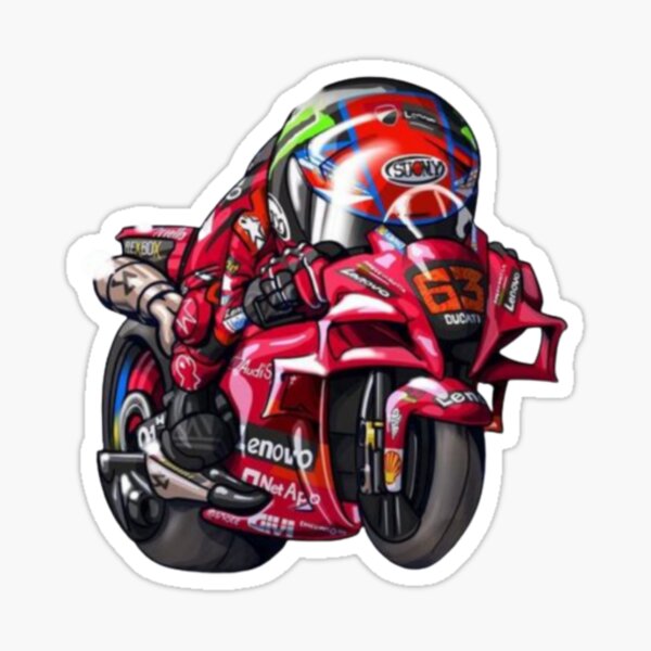 "Pecco Bagnaia Cartoon" Sticker for Sale by Dsgns4U | Redbubble