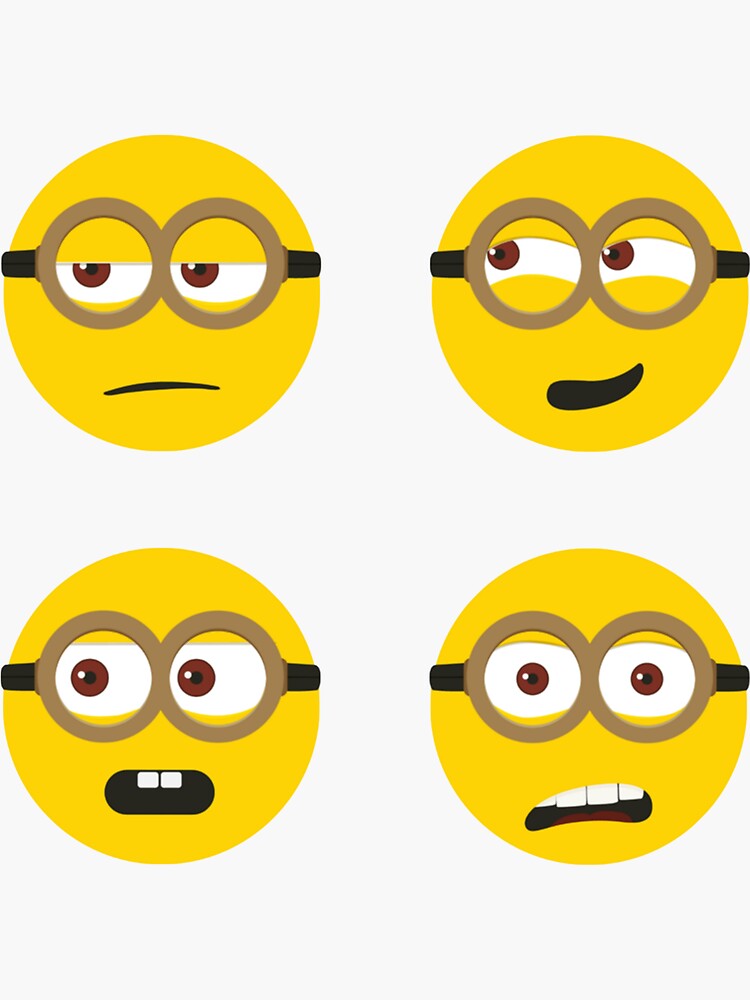 "Minion Emotion" Sticker for Sale by Byrd-Maureen | Redbubble