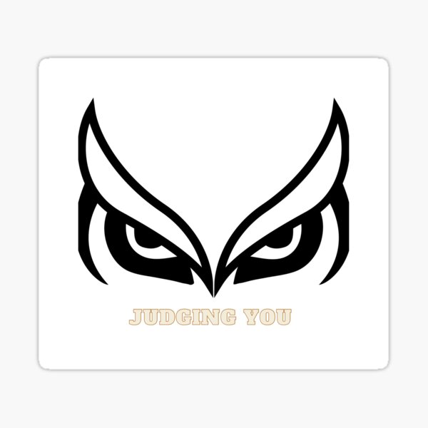 "Judging owl" Sticker for Sale by Ghizlana | Redbubble