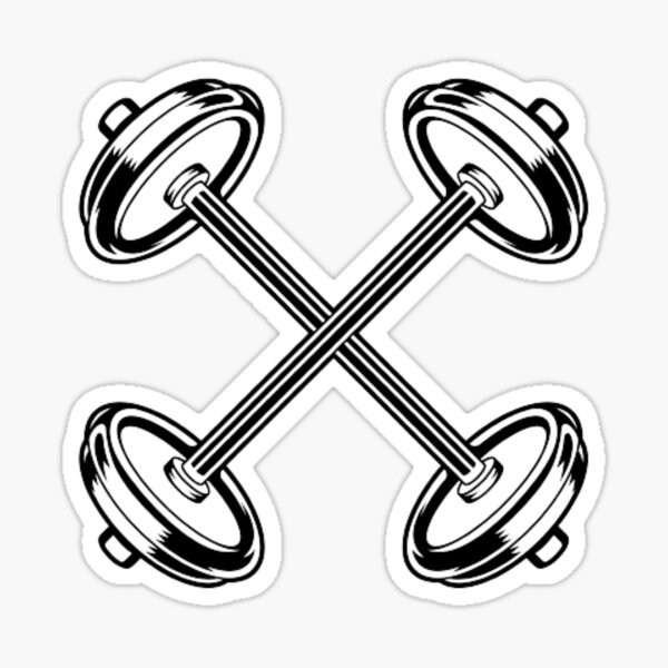 "Gym dumbbells" Sticker for Sale by HussamDesigner | Redbubble