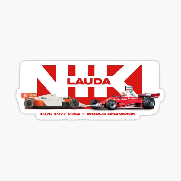 "Niki Lauda F1 Vintage v2" Sticker for Sale by F1RB | Redbubble