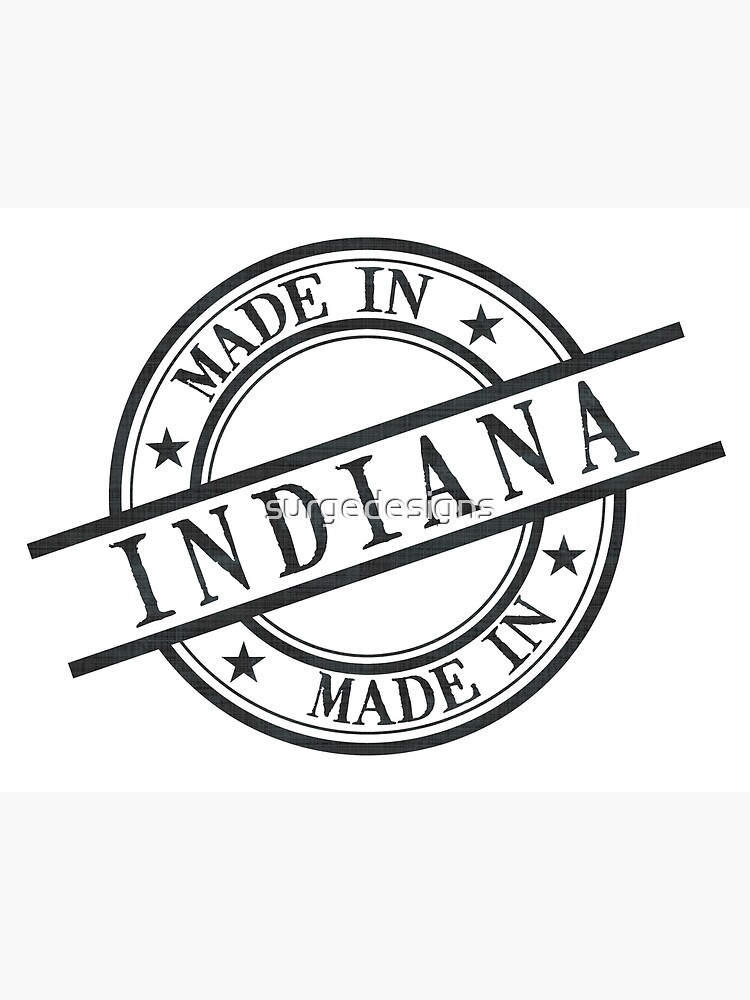 "Made In Indiana Stamp Style Logo Symbol Black" Poster for Sale by ...