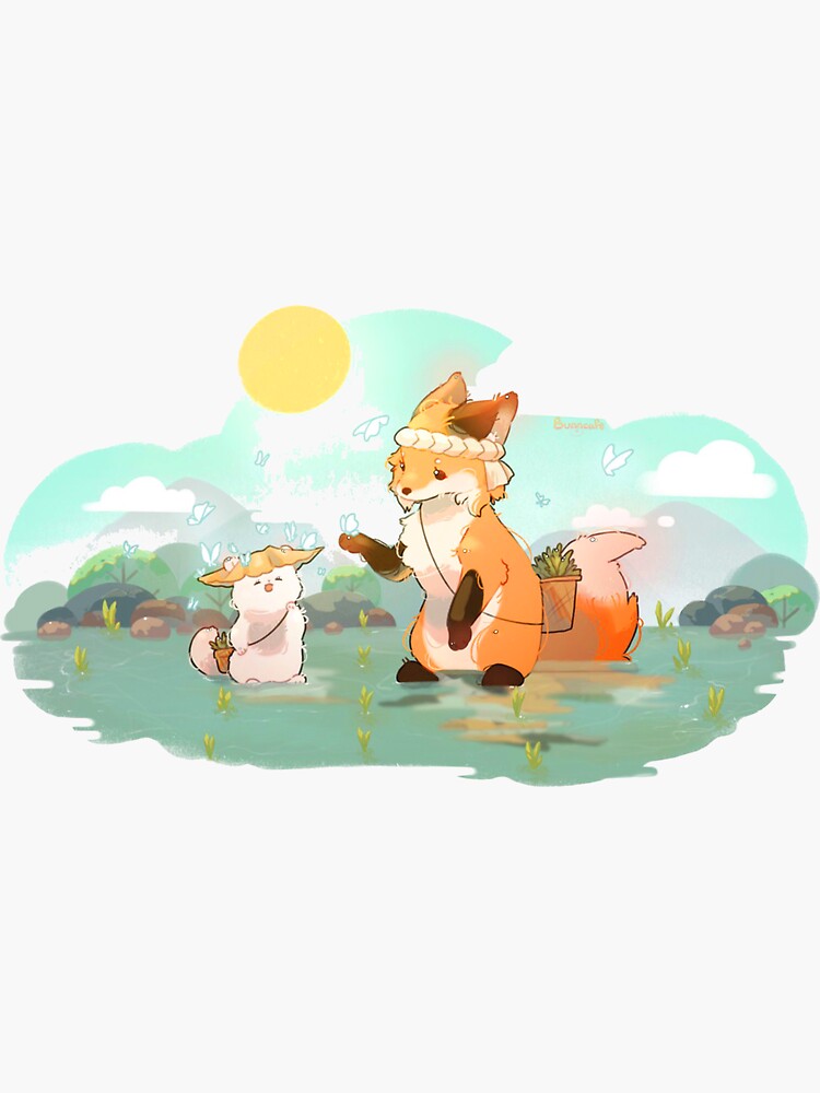 "Fox Ferret TGCF Playing" Sticker for Sale by NakiaBalch | Redbubble