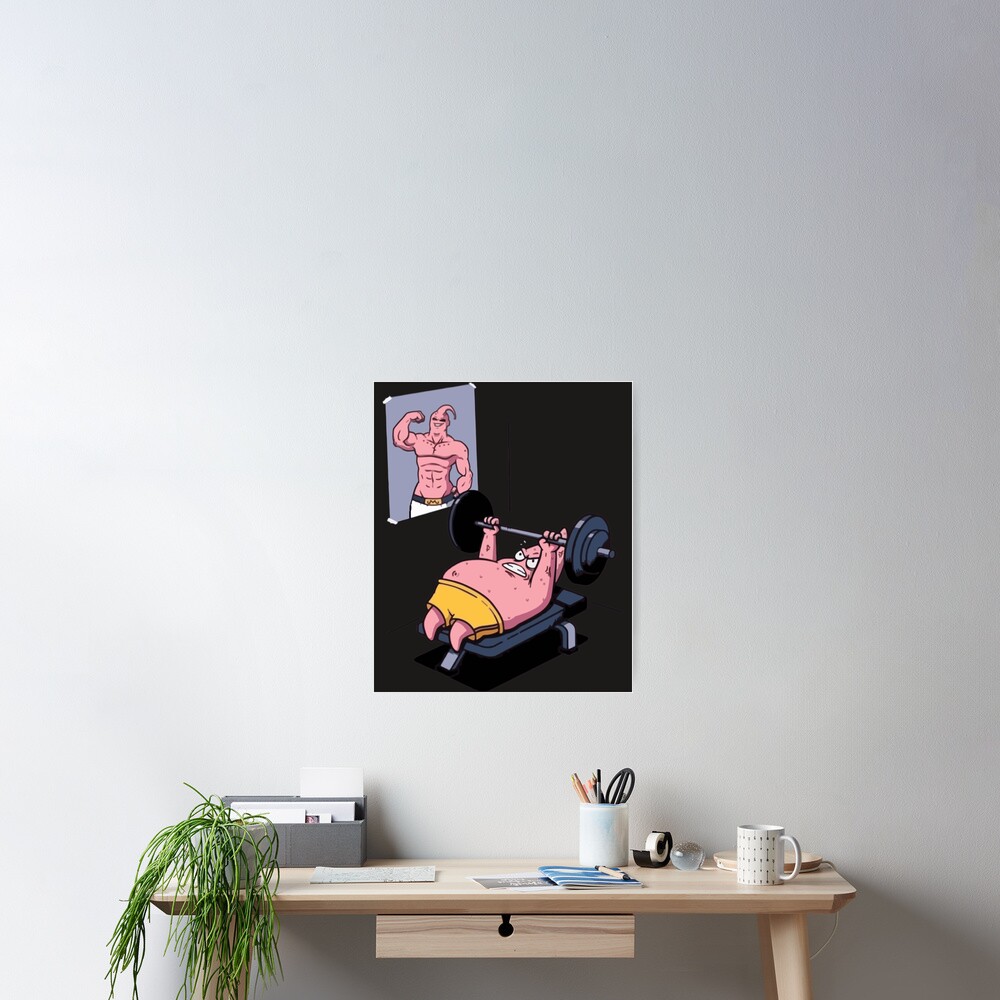 "Majin Buu vs Patrick - Funny Motivational Gym" Poster for Sale by ...