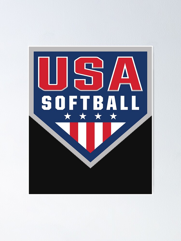 "Usa softball logo!" Poster for Sale by paulette2lcla | Redbubble