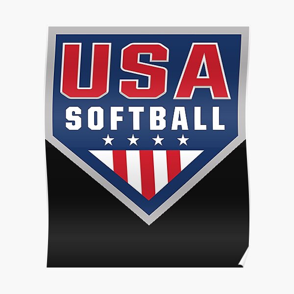 "Usa softball logo!" Poster for Sale by paulette2lcla | Redbubble