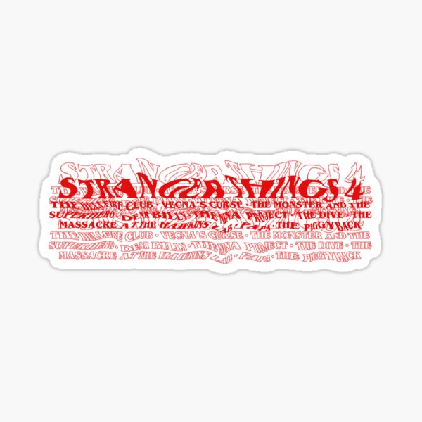 "Stranger Things 4 " Sticker for Sale by ParkerRoselyn | Redbubble