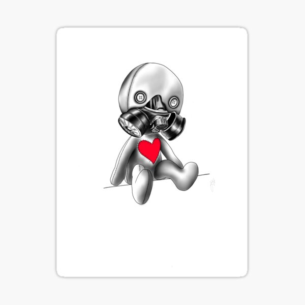 "Voodoo Doll Gas Mask" Sticker for Sale by BanditHolly | Redbubble