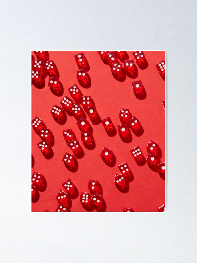 "Red Dice Decals" Poster for Sale by mahdouche08 | Redbubble