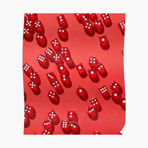 "Red Dice Decals" Poster for Sale by mahdouche08 | Redbubble
