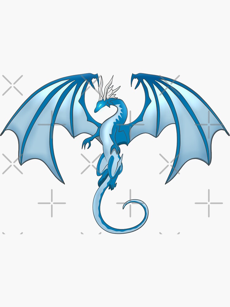 "The Blue Dragon" Sticker for Sale by daniloramirezcr | Redbubble