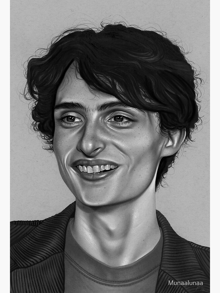 "Finn Wolfhard drawing" Poster for Sale by Munaalunaa | Redbubble