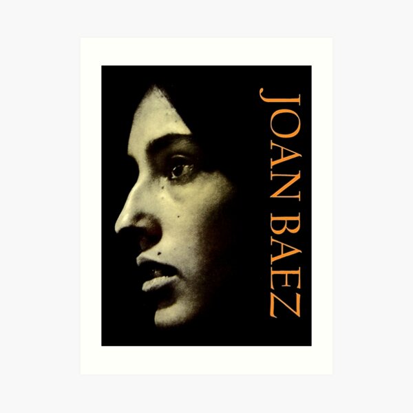 "Joan Tribute Music Legend Singer Baez Logo" Art Print for Sale by ...