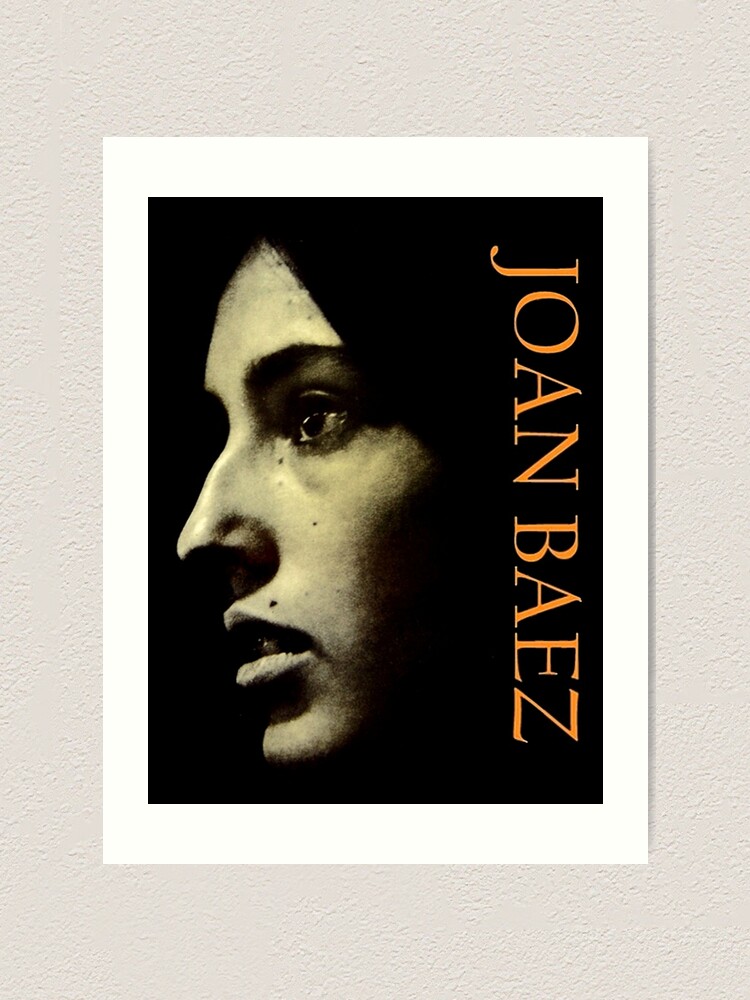 "Joan Tribute Music Legend Singer Baez Logo" Art Print for Sale by ...