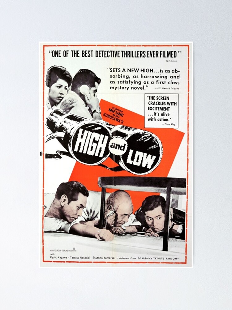 "High and Low 1963 Akira Kurosawa Vintage Poster" Poster for Sale by ...