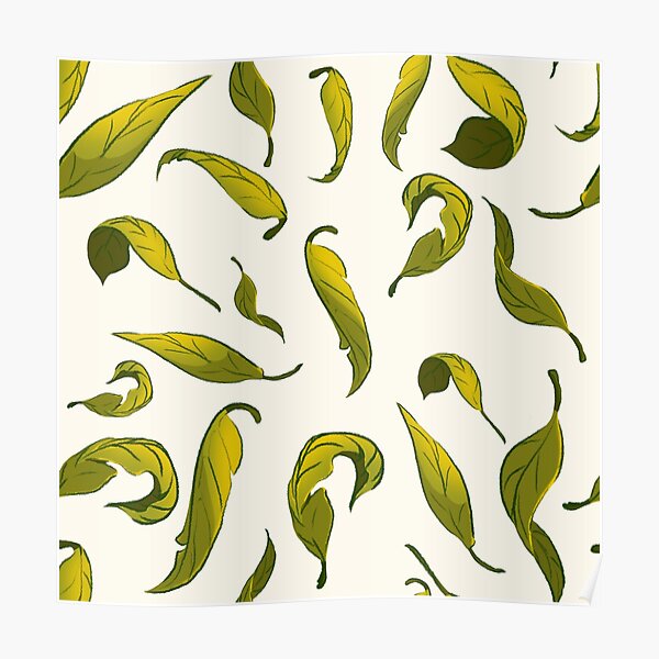 "yellow green leaf falling off tree" Poster for Sale by euise | Redbubble