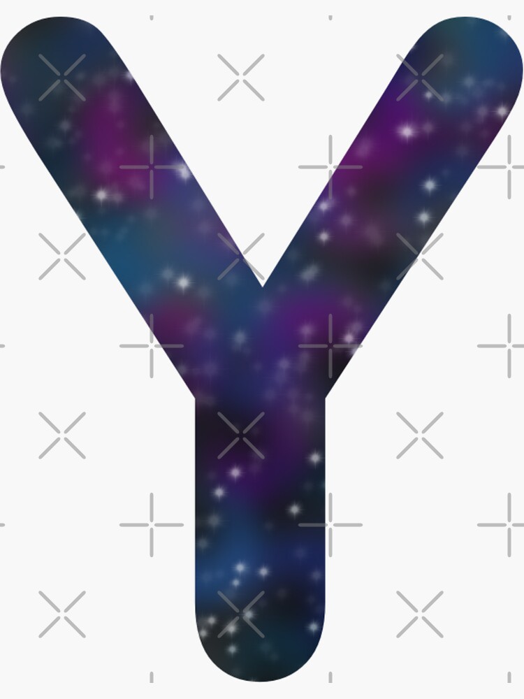 "Galaxy letter Y" Sticker for Sale by Lexie-bear | Redbubble