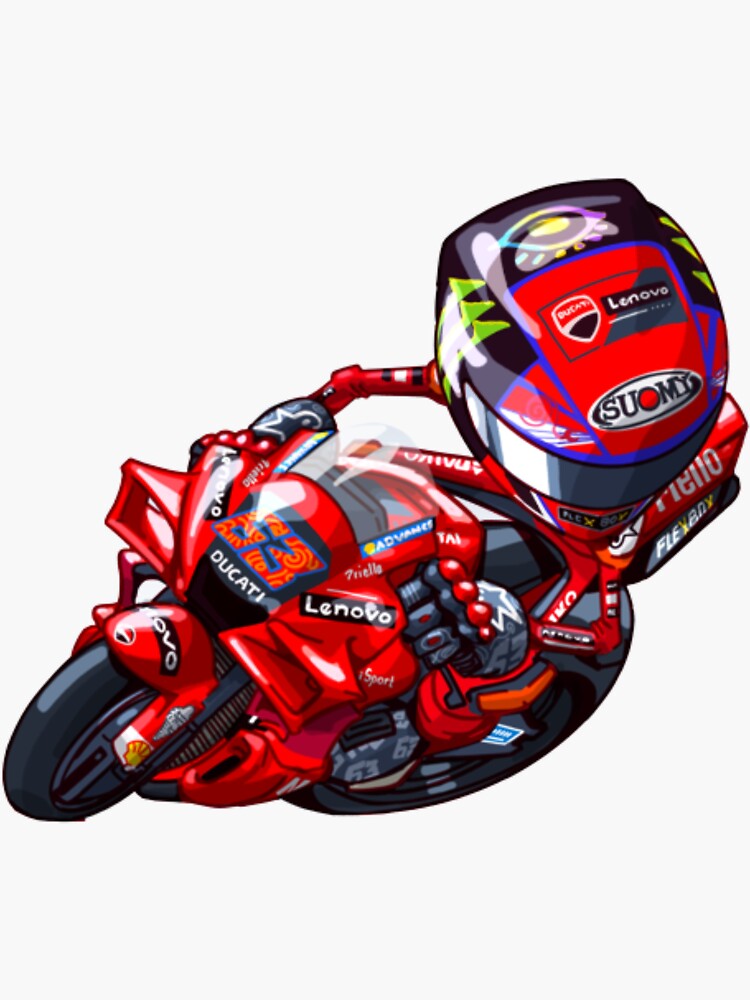 "Pecco Bagnaia Cartoon" Sticker for Sale by NxtLvlDsgns | Redbubble