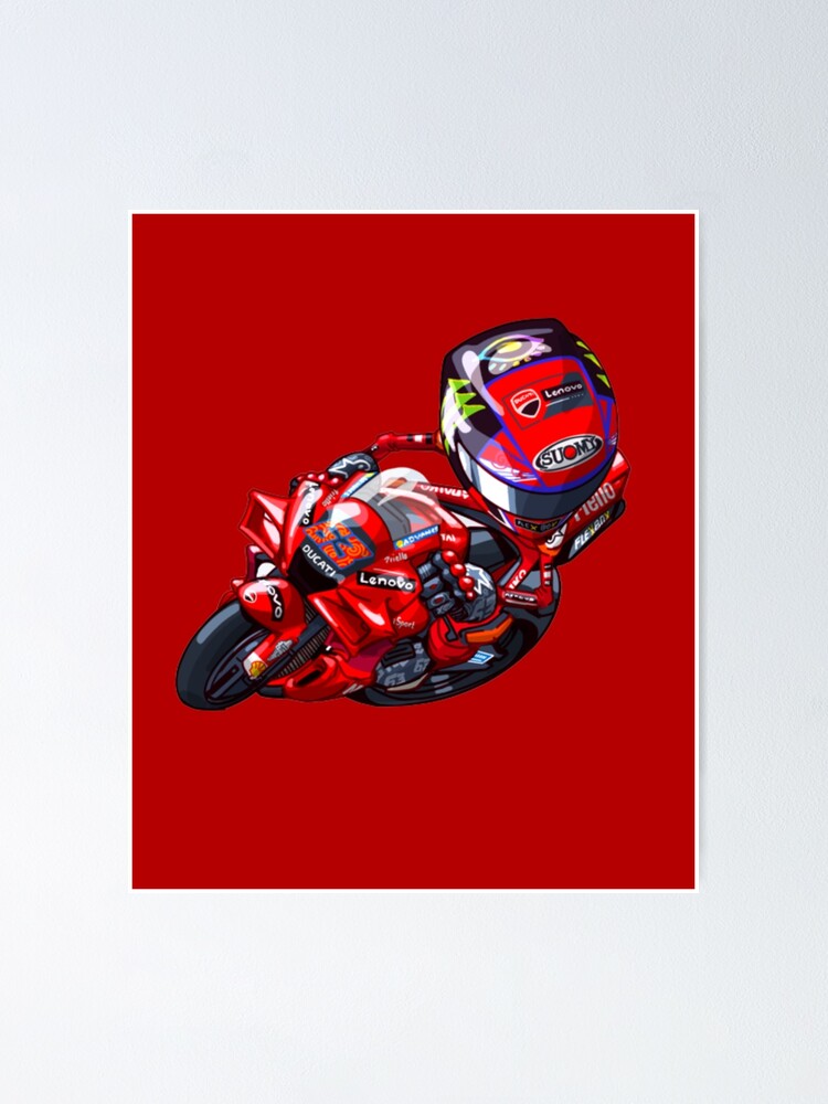 "Pecco Bagnaia Cartoon" Poster for Sale by NxtLvlDsgns | Redbubble