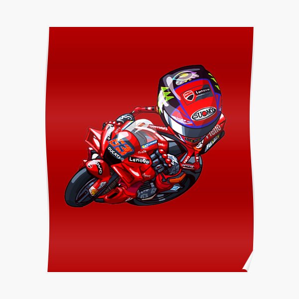"Pecco Bagnaia Cartoon" Poster for Sale by NxtLvlDsgns | Redbubble