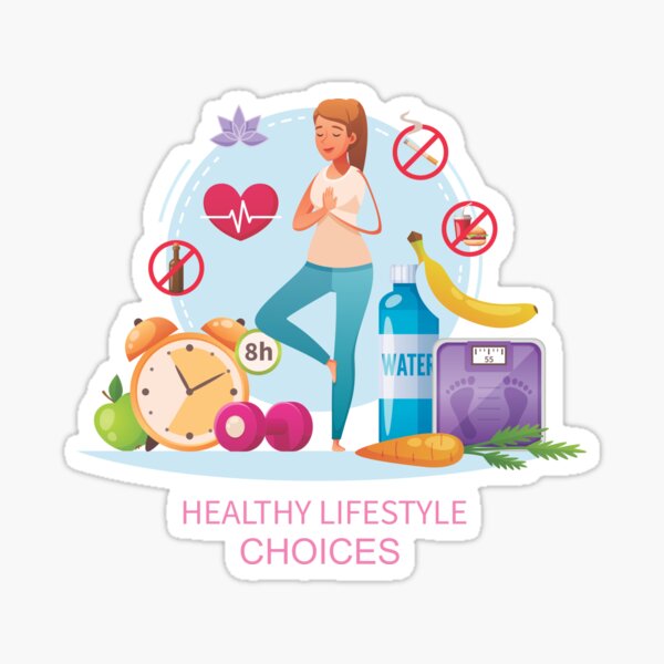 "Healthy Lifestyle Choices" Sticker by chulitad | Redbubble