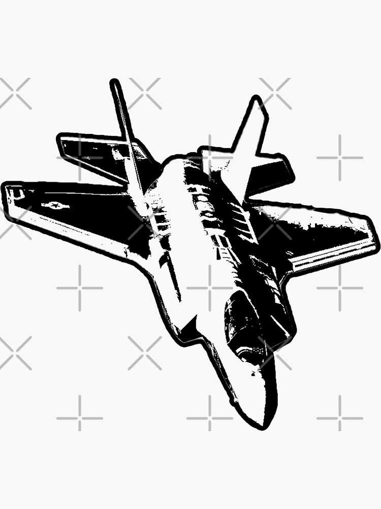 "Fighter Jet" Sticker for Sale by devinswy | Redbubble