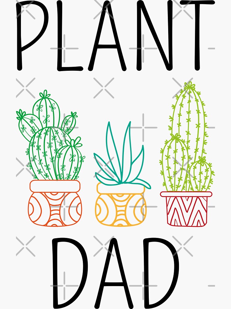 "Plant Dad I" Sticker for Sale by lemon-pepper | Redbubble