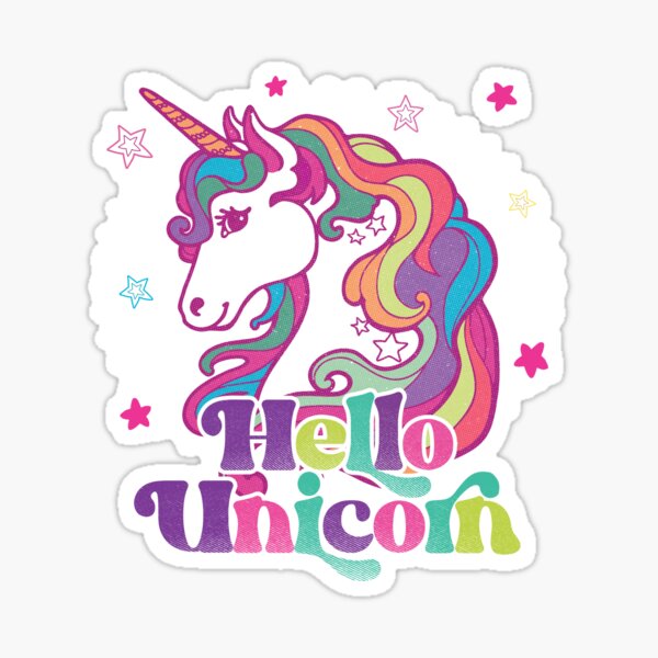 "Hello unicorn - Funny quotes" Sticker for Sale by VichallanStudio ...