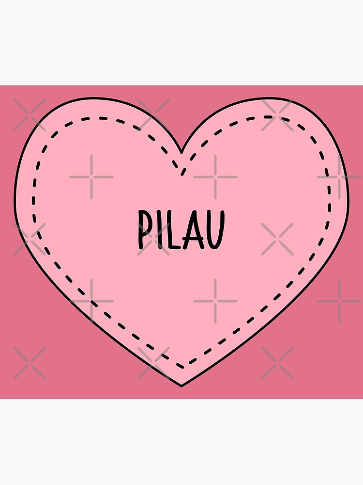 "Pilau Cute Pink Cottagecore Heart Indian Food" Poster for Sale by ...